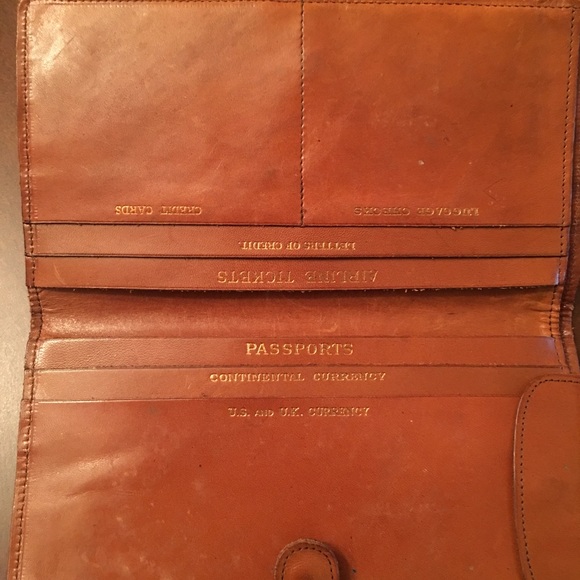 highland hide | Bags | Caramel Antique Leather Billfold For Travel ...